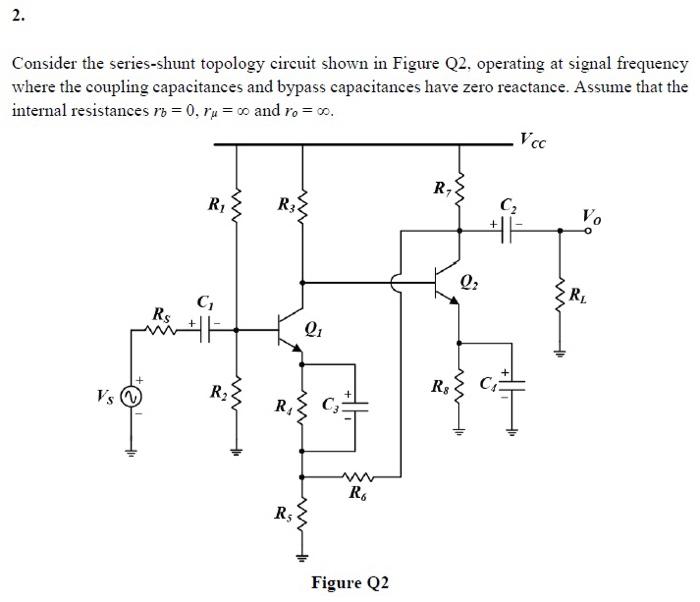 Solved Consider the series-shunt topology circuit shown in | Chegg.com
