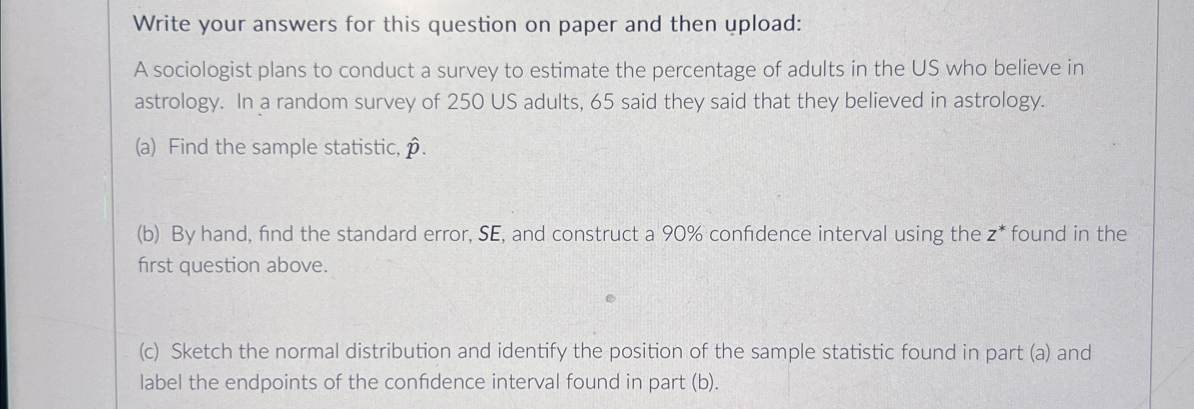 Solved Write your answers for this question on paper and | Chegg.com