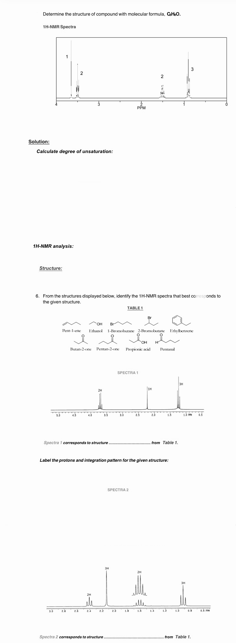 Solved Determine the structure of compound with molecular | Chegg.com