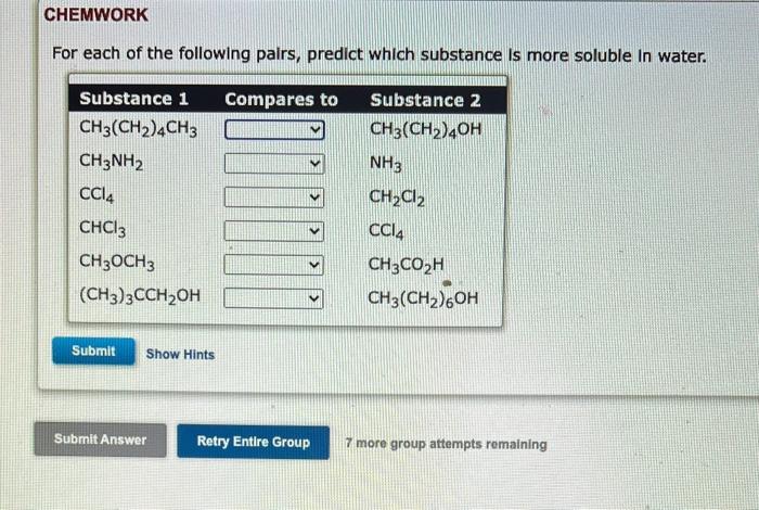 Solved For each of the following pairs, predict which | Chegg.com