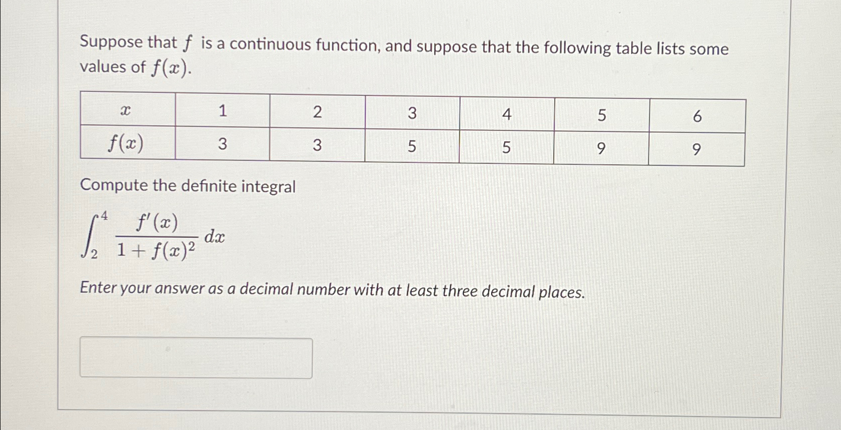 Solved Suppose that f ﻿is a continuous function, and suppose | Chegg.com