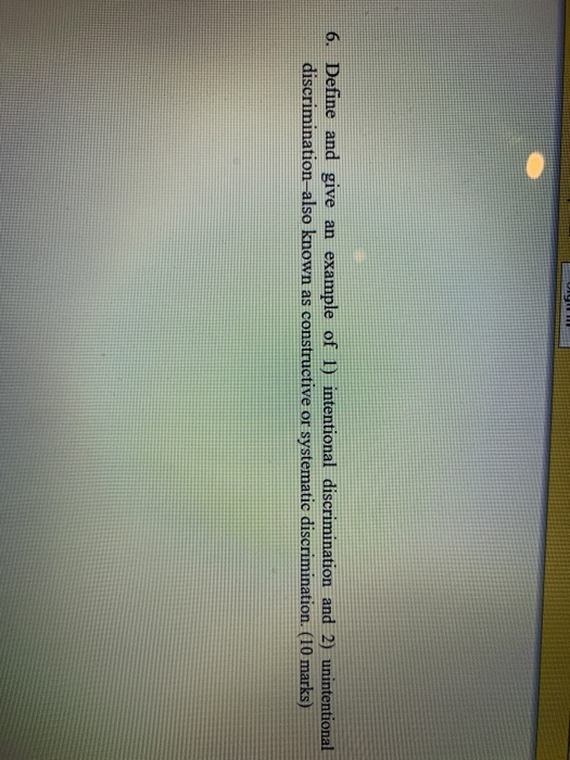 Solved 6. Define and give an example of 1) intentional | Chegg.com