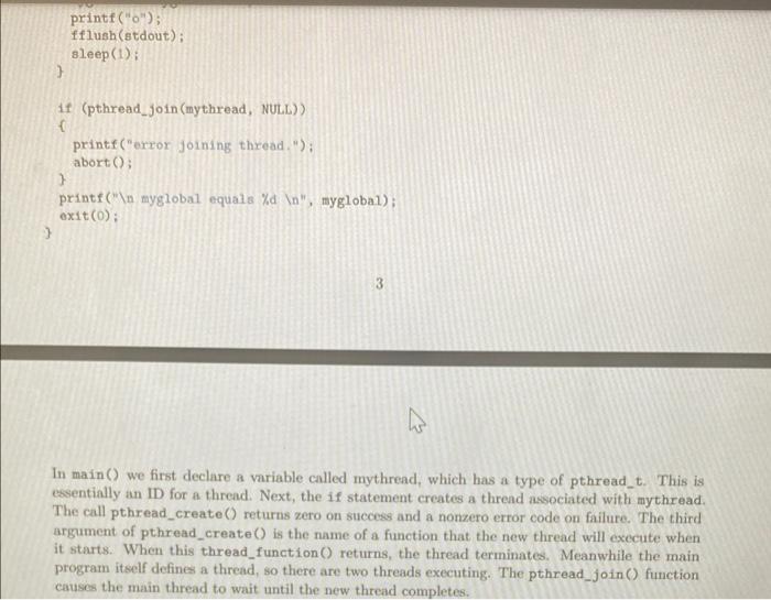 Solved 2 POSIX Threads Consider the following code using the | Chegg.com