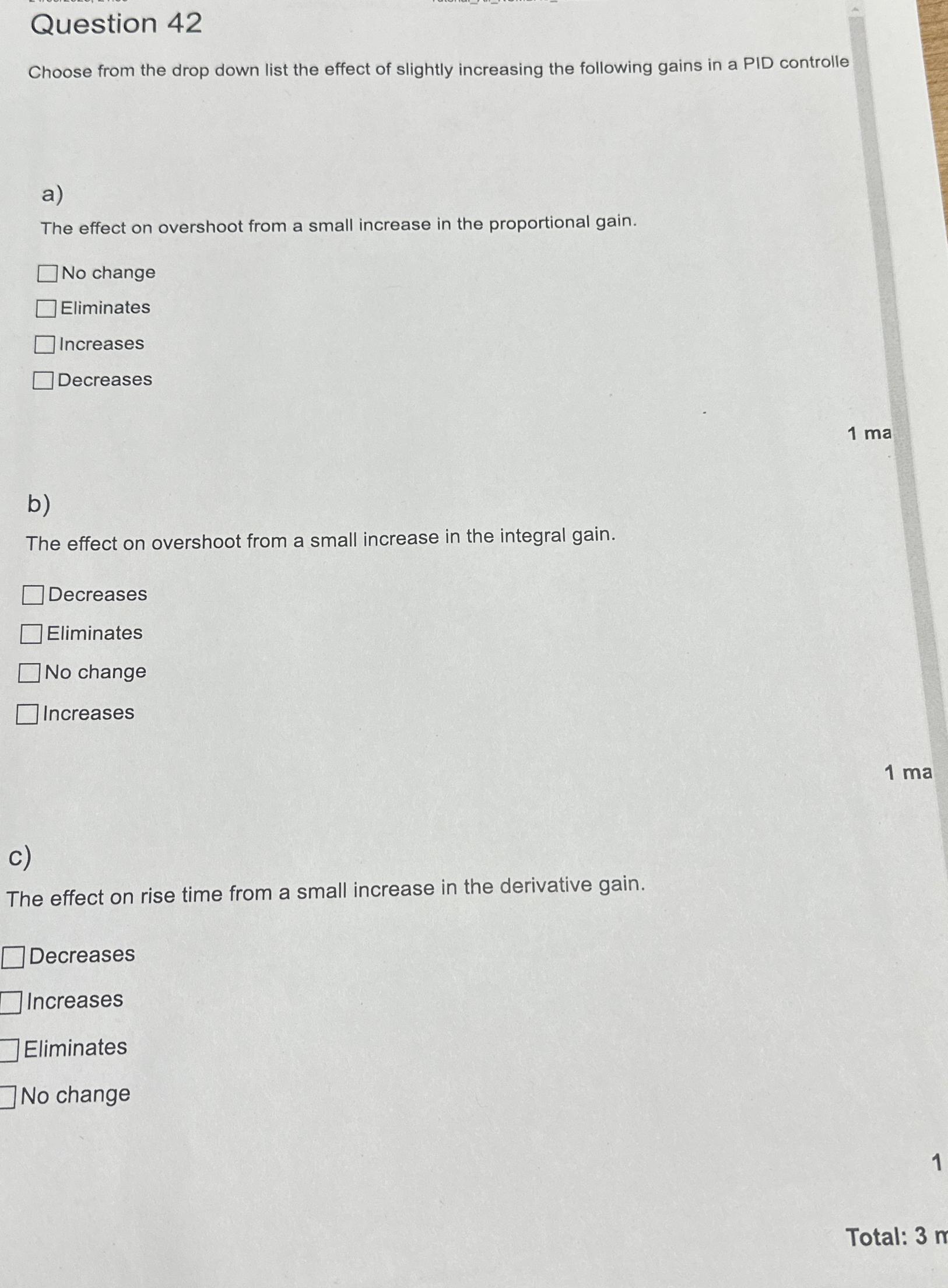 Solved Question 42Choose from the drop down list the effect | Chegg.com