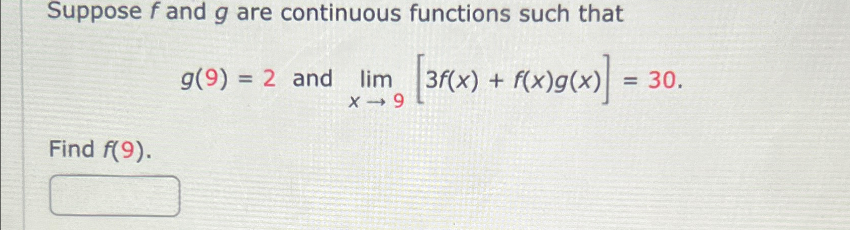 Solved Suppose f ﻿and g ﻿are continuous functions such | Chegg.com