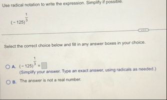 Solved Use radical notation to write the expression. | Chegg.com