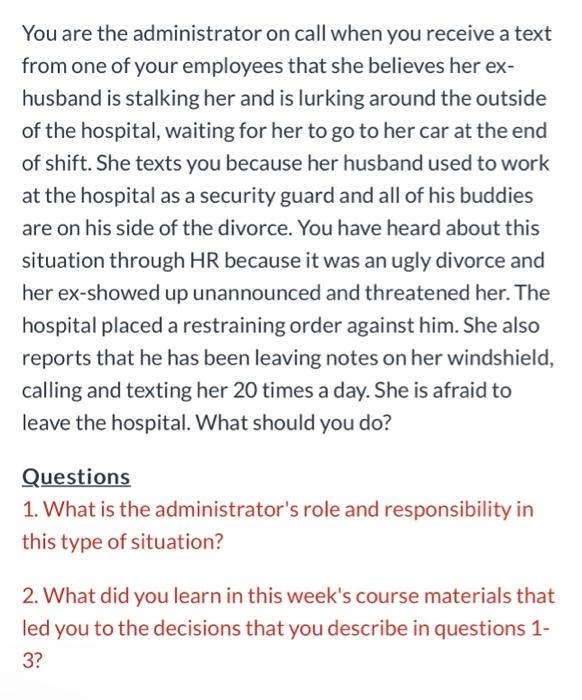 Solved You are the administrator on call when you receive a | Chegg.com