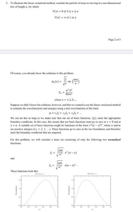 Solved (a) Using the Hamiltonian for the particle in a box | Chegg.com
