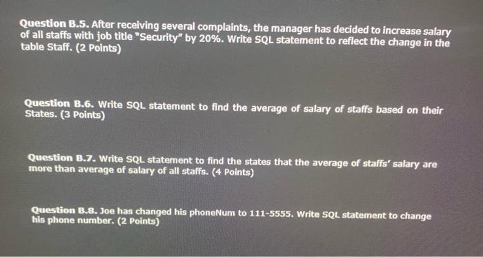 Solved Part B: Writing Query (20 Points) Consider the | Chegg.com