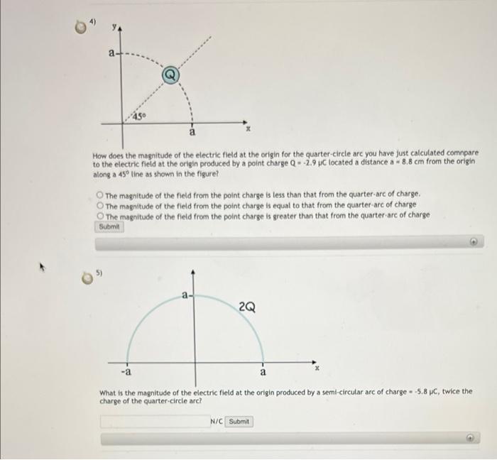 Solved A total charge Q=−2.9μC is distributed uniformly over | Chegg.com