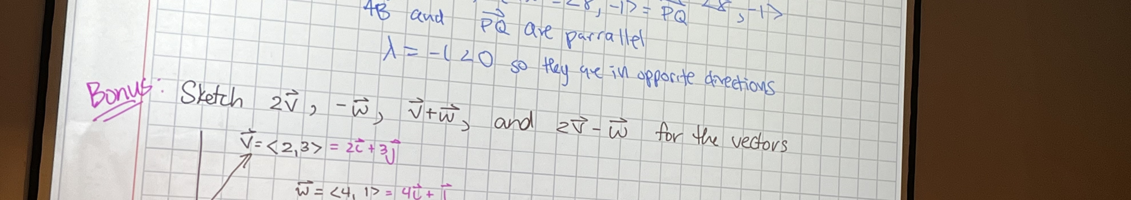 Solved AB ﻿and vec(PQ) ﻿are parrallelλ=-1