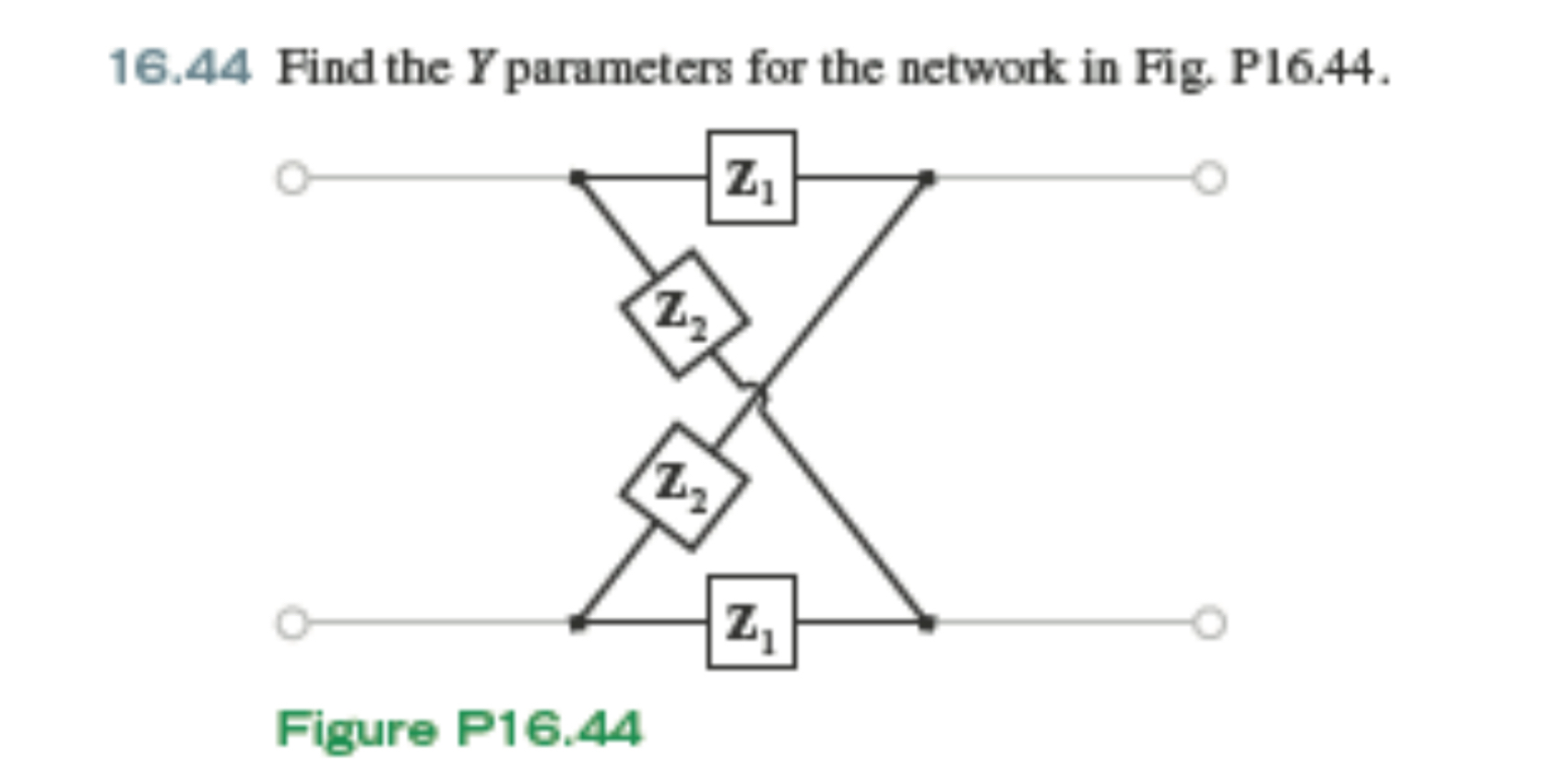 Solved 16.44 ﻿Find the Y ﻿parameters for the network in Fig. | Chegg.com