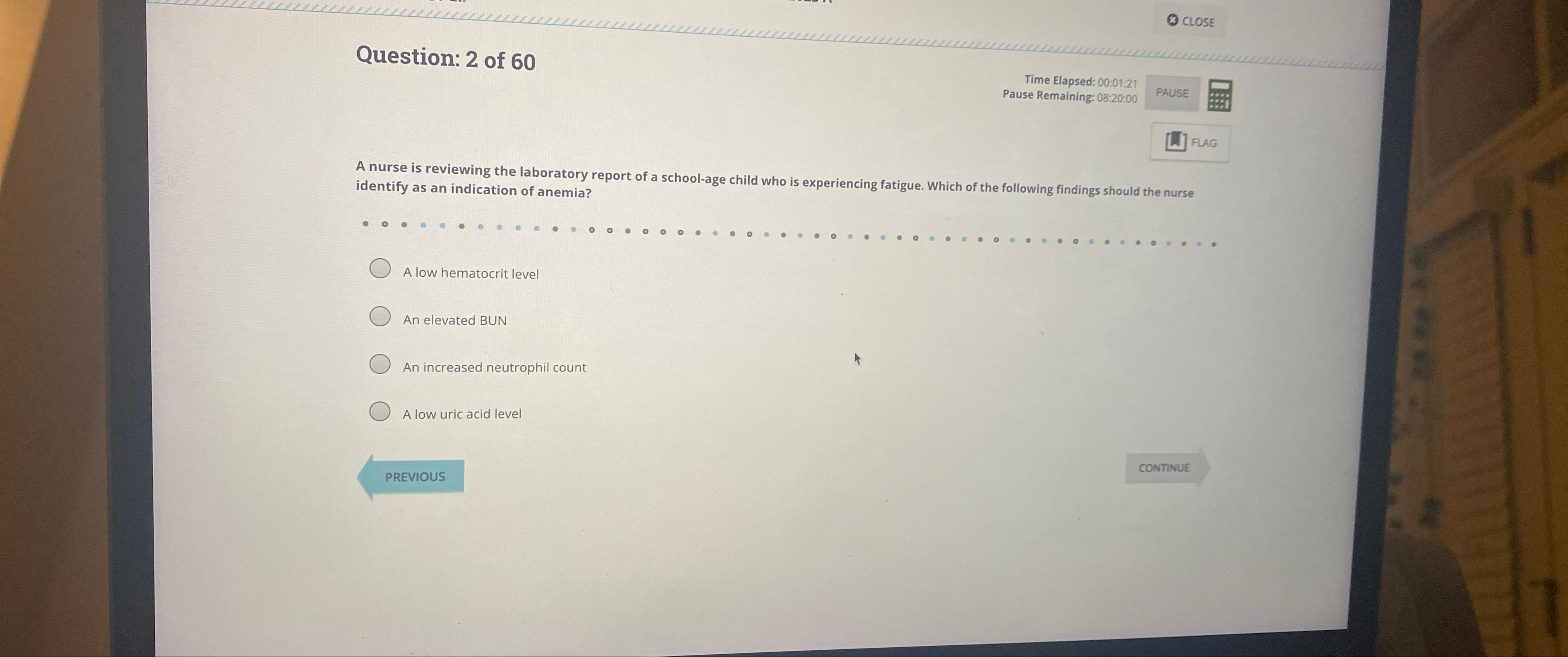 Solved (3) ﻿CLOSEQuestion: 2 ﻿of 60Time Elapsed: | Chegg.com
