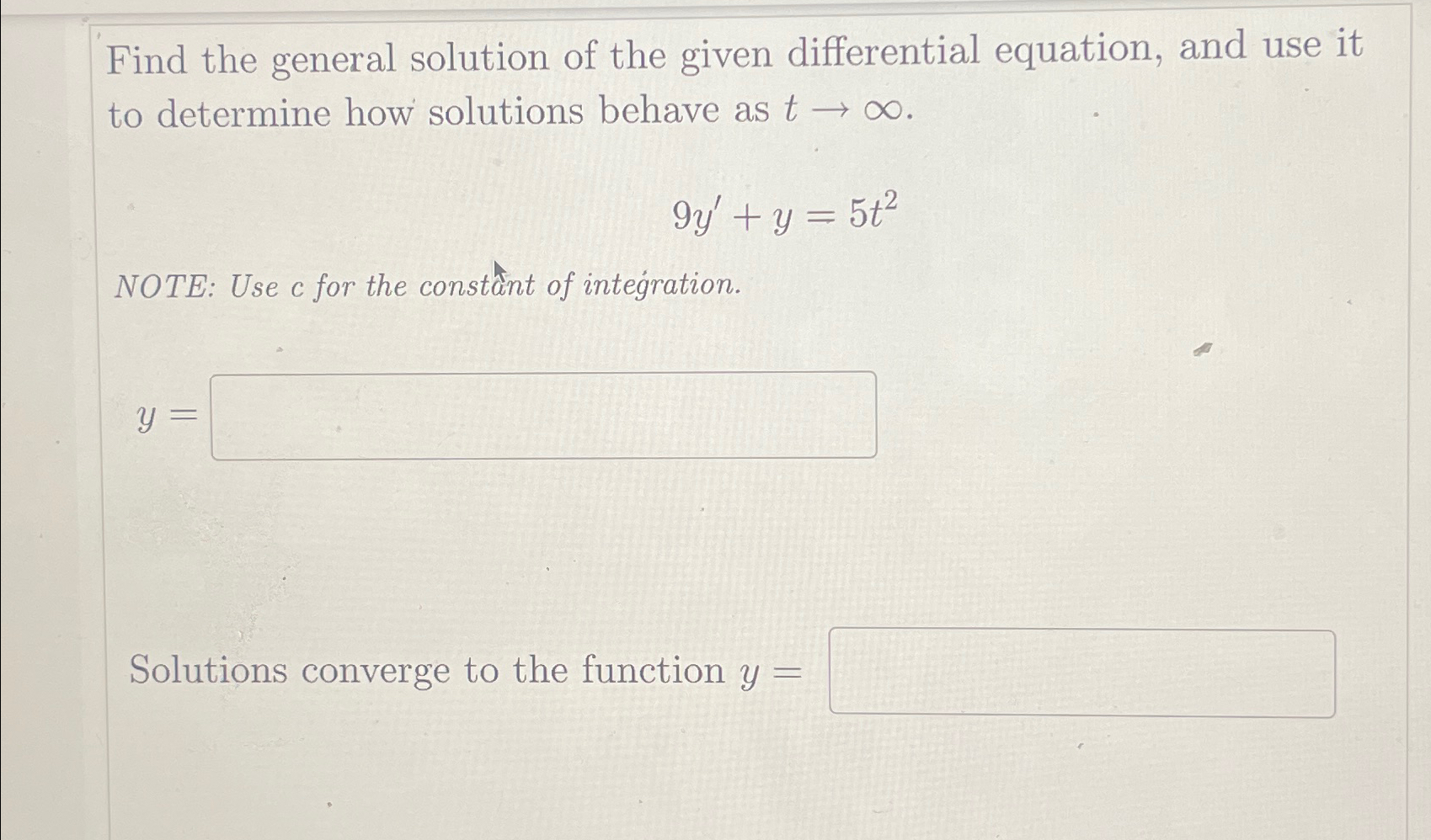 Solved Find the general solution of the given differential | Chegg.com