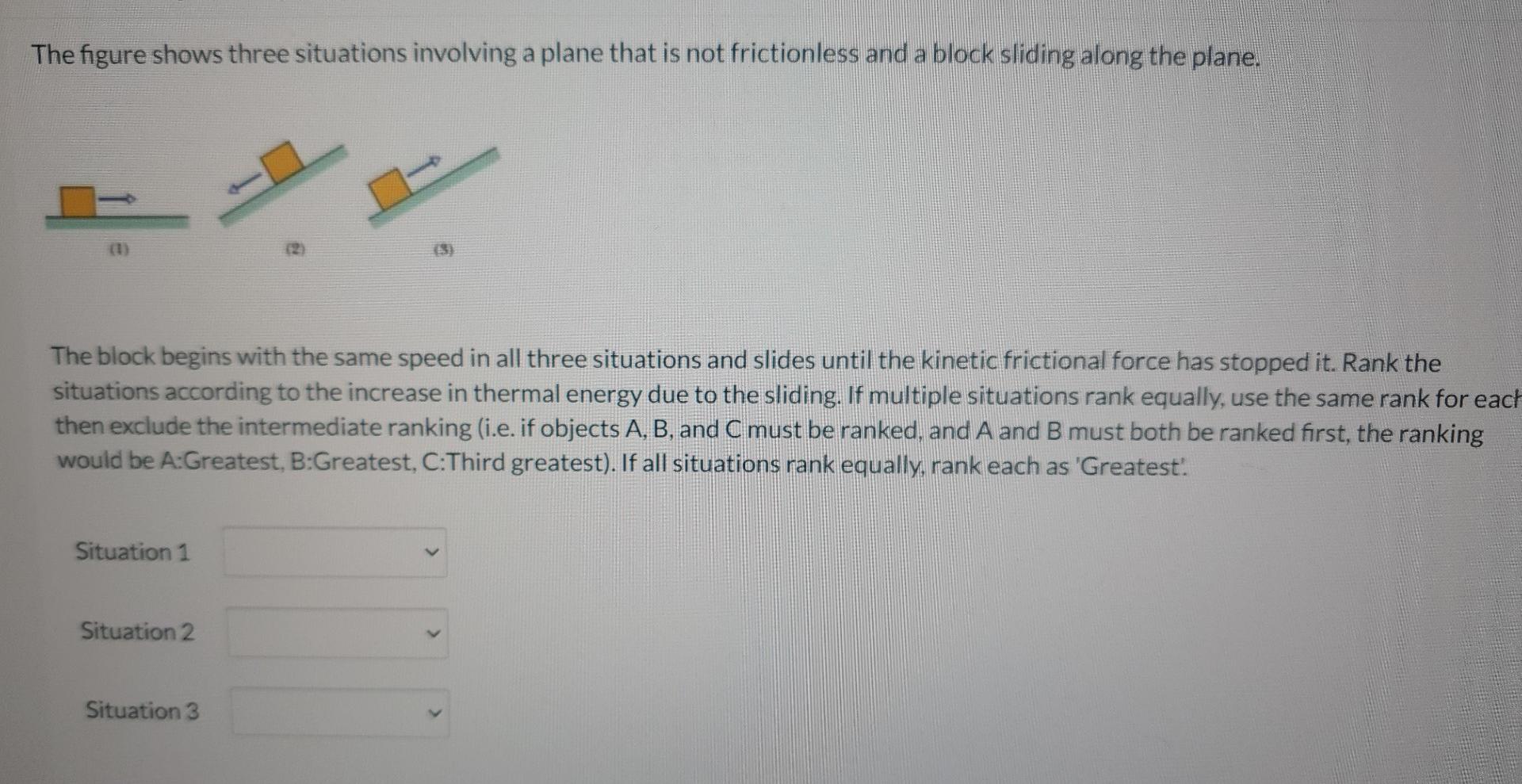 Solved The figure shows three situations involving a plane | Chegg.com