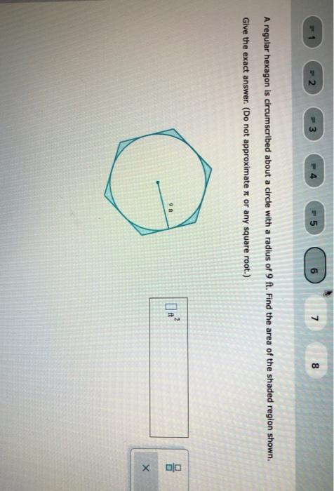 Solved 2 3 un 6 7 CO A regular hexagon is circumscribed | Chegg.com