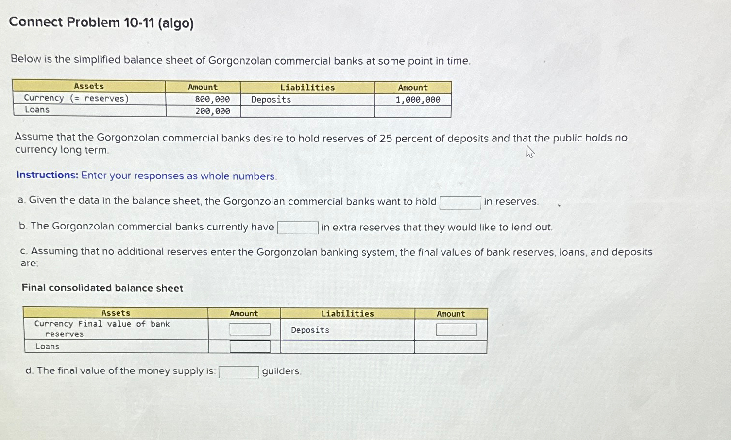 Solved Connect Problem 10-11 (algo)Below is the simplified | Chegg.com