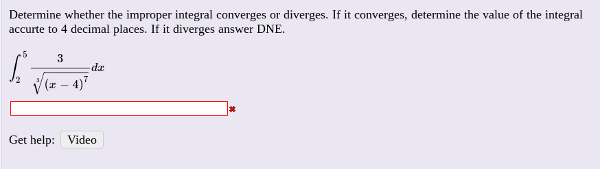 Solved Determine whether the improper integral converges or | Chegg.com