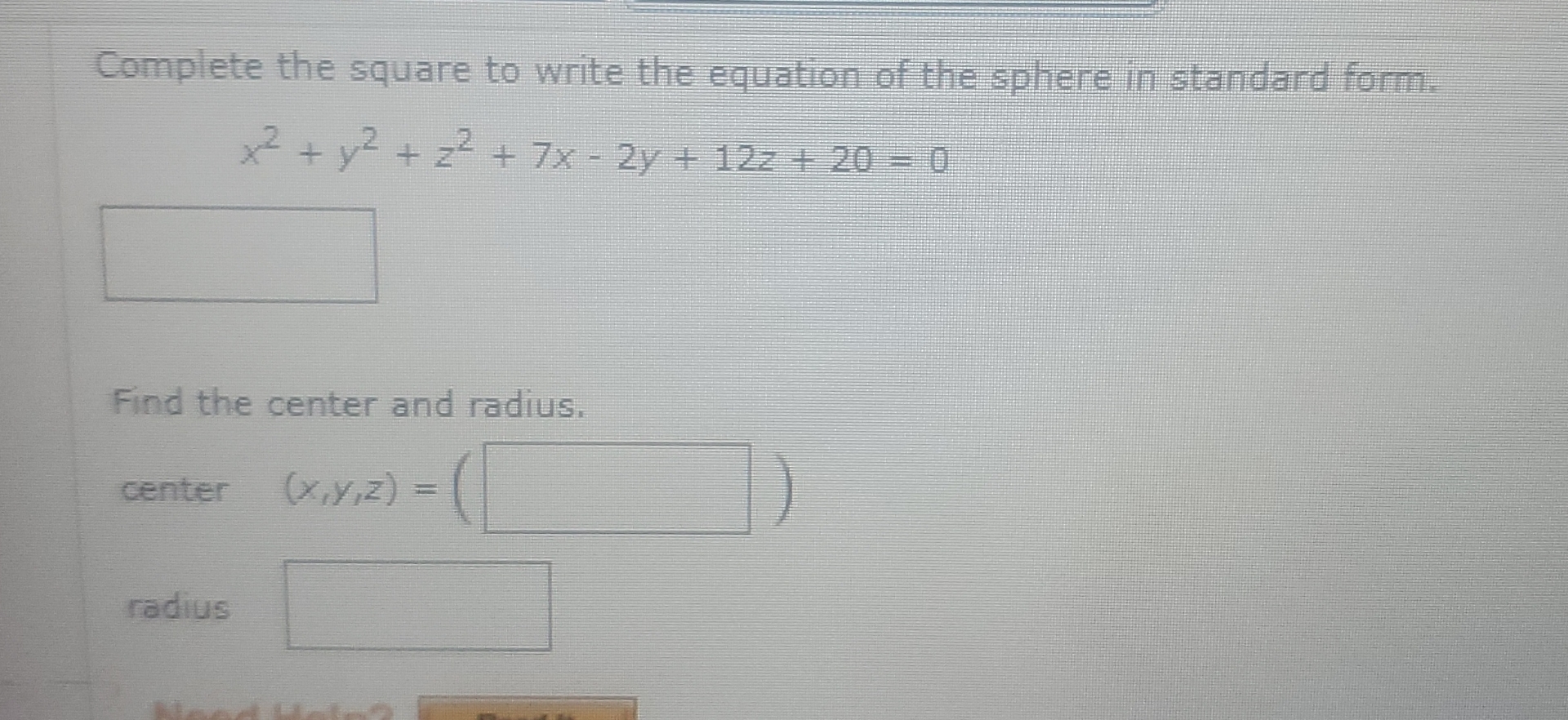 Solved Complete the square to write the equation of the | Chegg.com