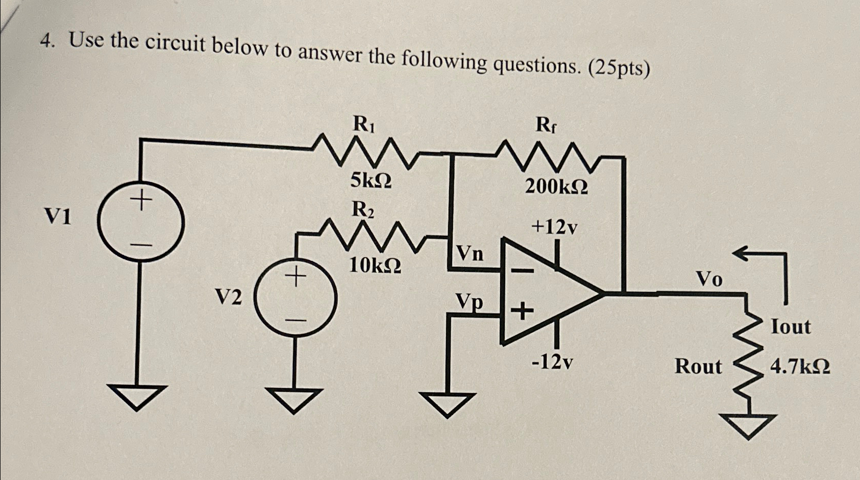 Solved Use the circuit below to answer the following | Chegg.com