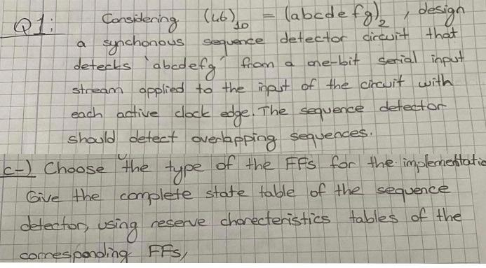 Solved = Considering (46) (abcdefg), design detector circuit | Chegg.com