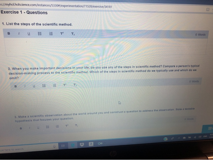 Solved os//myhol.holscience.com/instances/5330# | Chegg.com