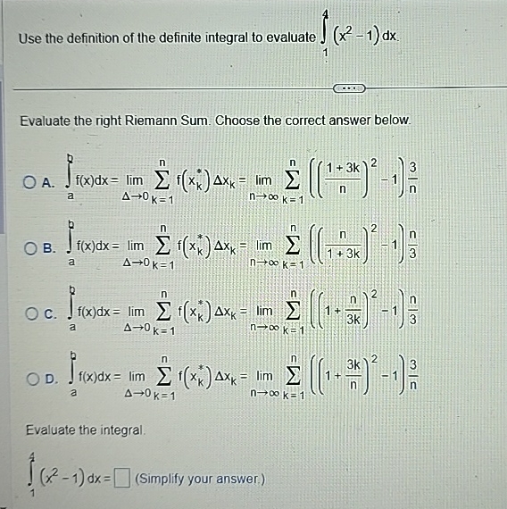 Solved by an EXPERT Use the definition of the definite integral to | Chegg.com