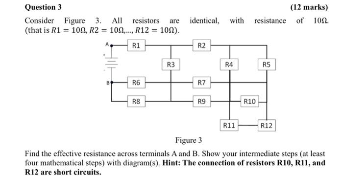Solved Question 3 Consider Figure 3. All (that is R1 = 100, | Chegg.com