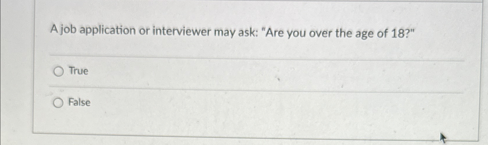 Solved A job application or interviewer may ask: "Are you | Chegg.com