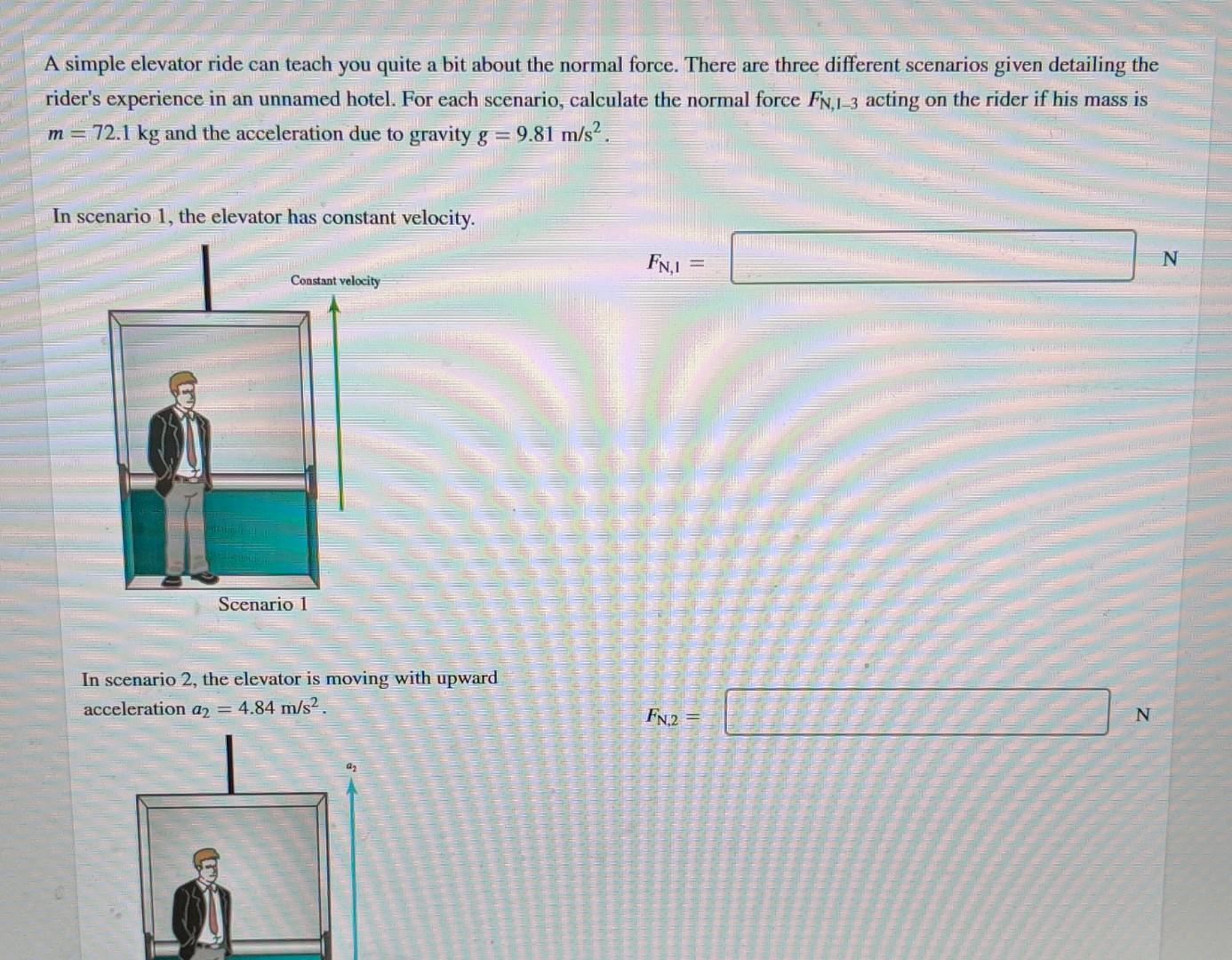 Solved A simple elevator ride can teach you quite a bit | Chegg.com