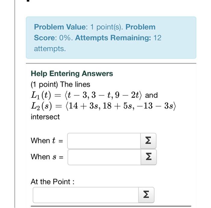 Solved Problem Value: 1 point(s). Problem Score: 0\%. | Chegg.com