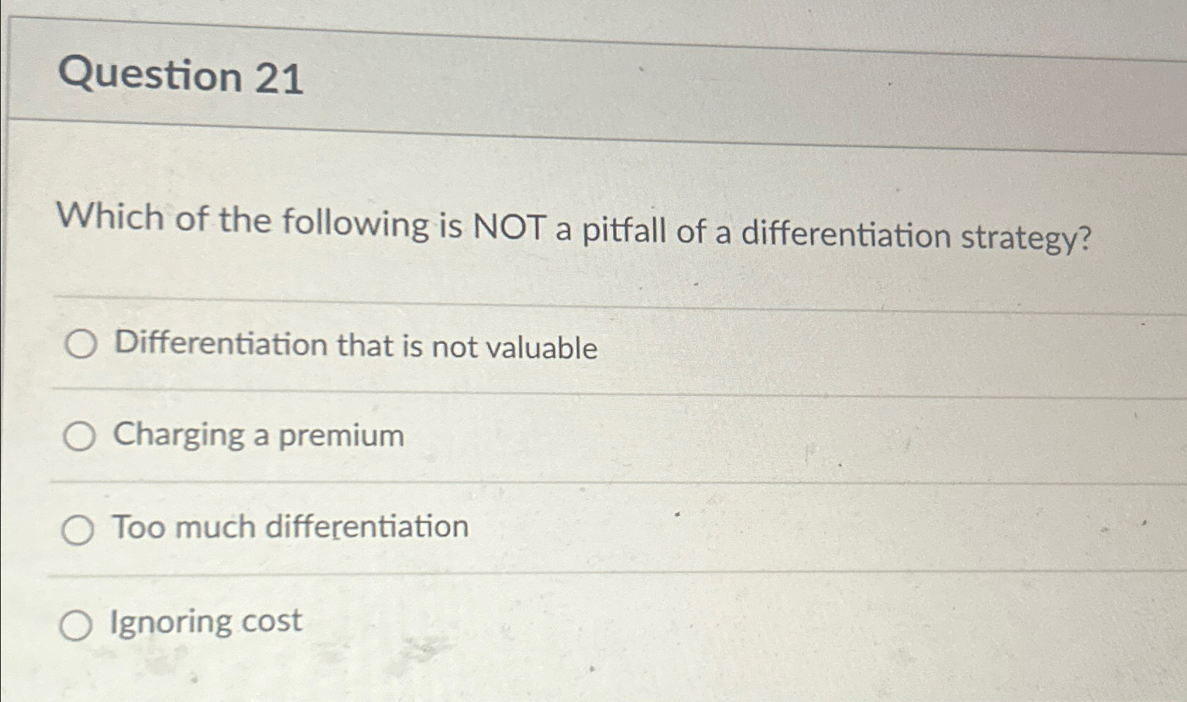 Solved Question 21Which of the following is NOT a pitfall of | Chegg.com