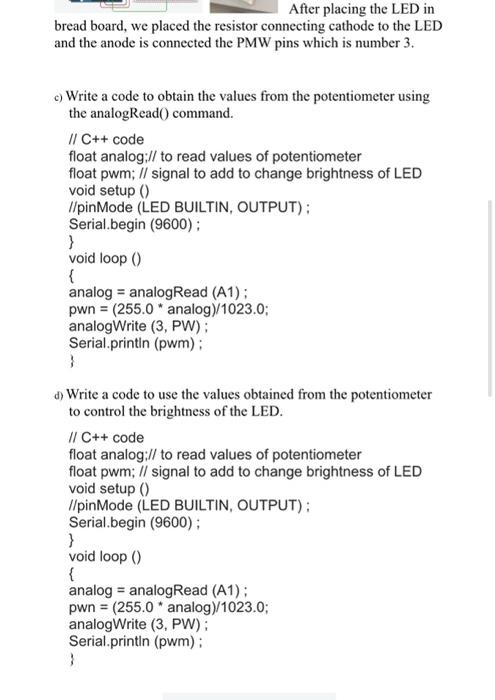 Solved - To understand how the potentiometer can be | Chegg.com