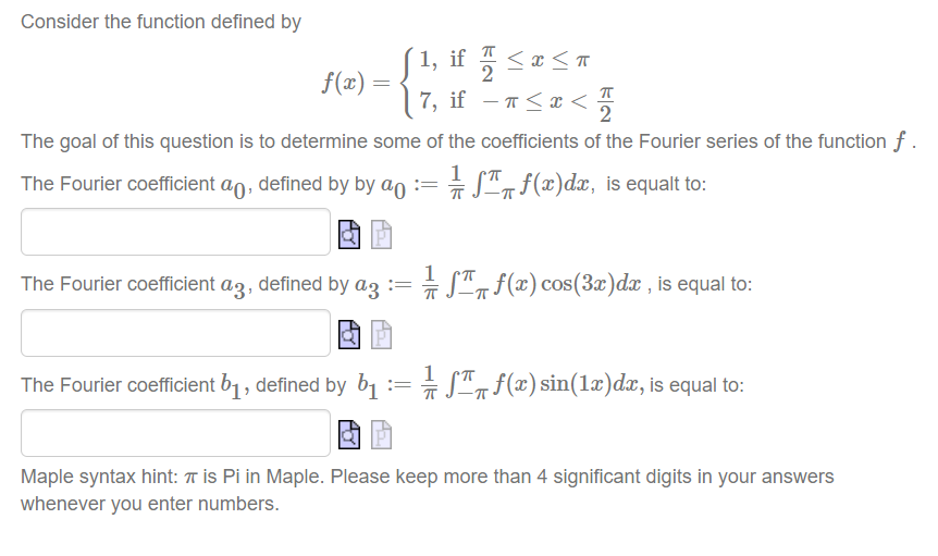 Solved Consider the function defined | Chegg.com