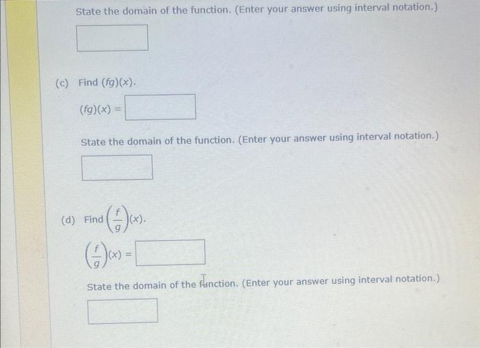 Solved Consider The Following Functions F X X−31 G X X1−5
