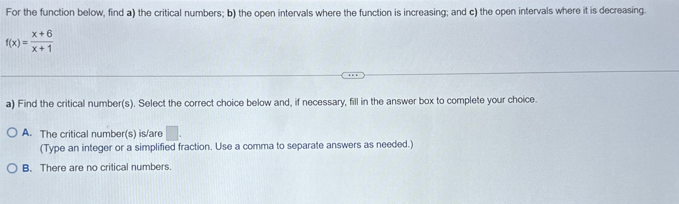 Solved For the function below, find a) ﻿the critical | Chegg.com
