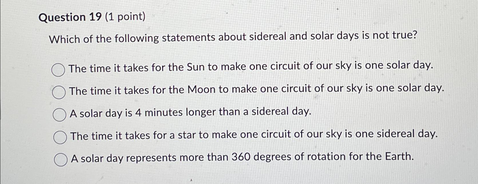 Solved Question 19 (1 ﻿point)Which of the following | Chegg.com