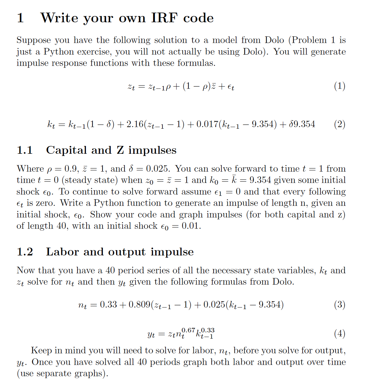 Solved 1 ﻿Write your own IRF codeSuppose you have the | Chegg.com
