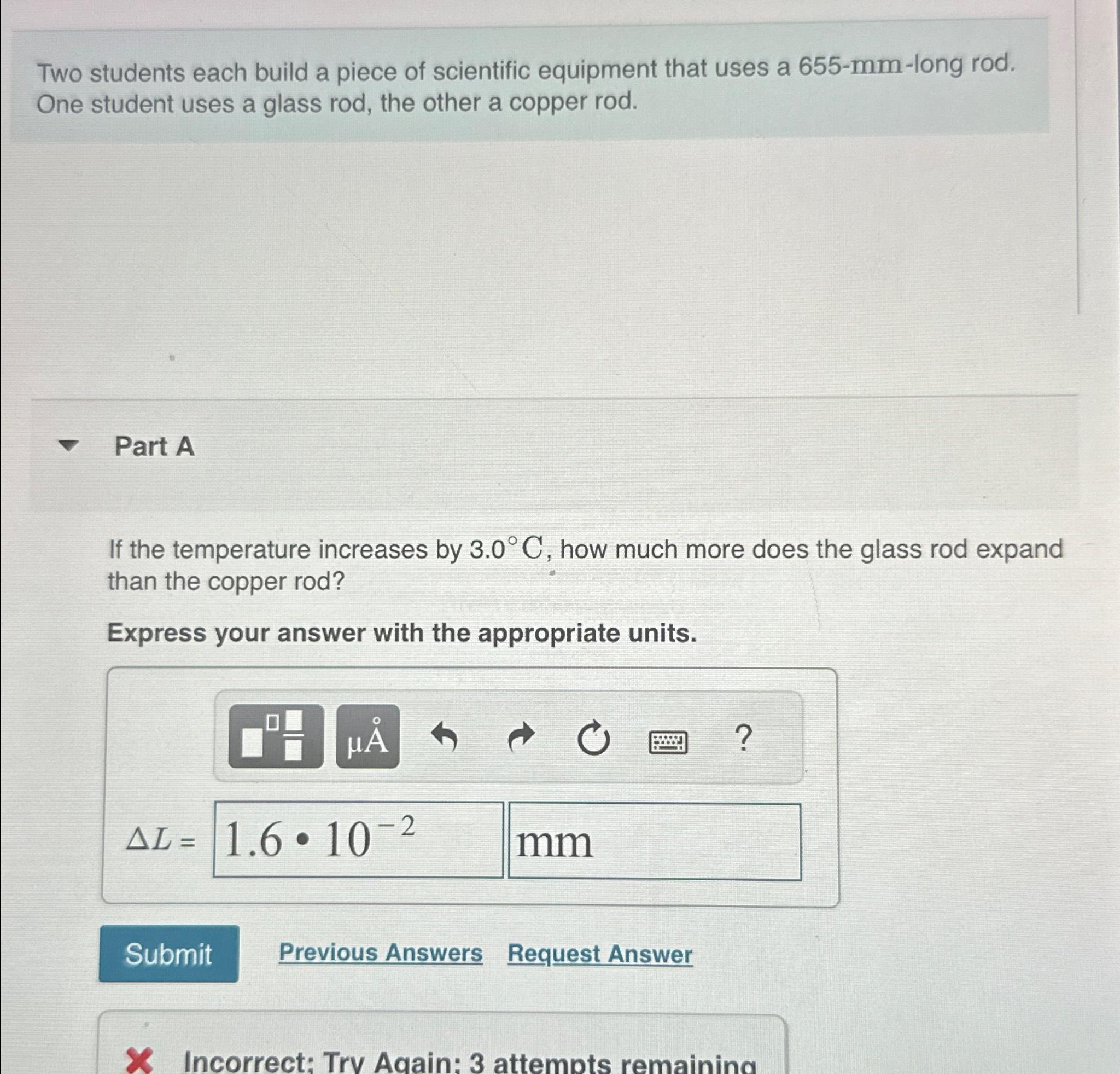 Solved Two students each build a piece of scientific | Chegg.com
