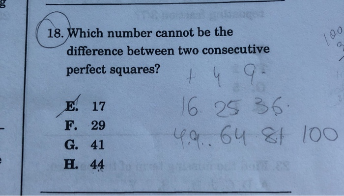 Solved 100 18. Which number cannot be the difference between | Chegg.com