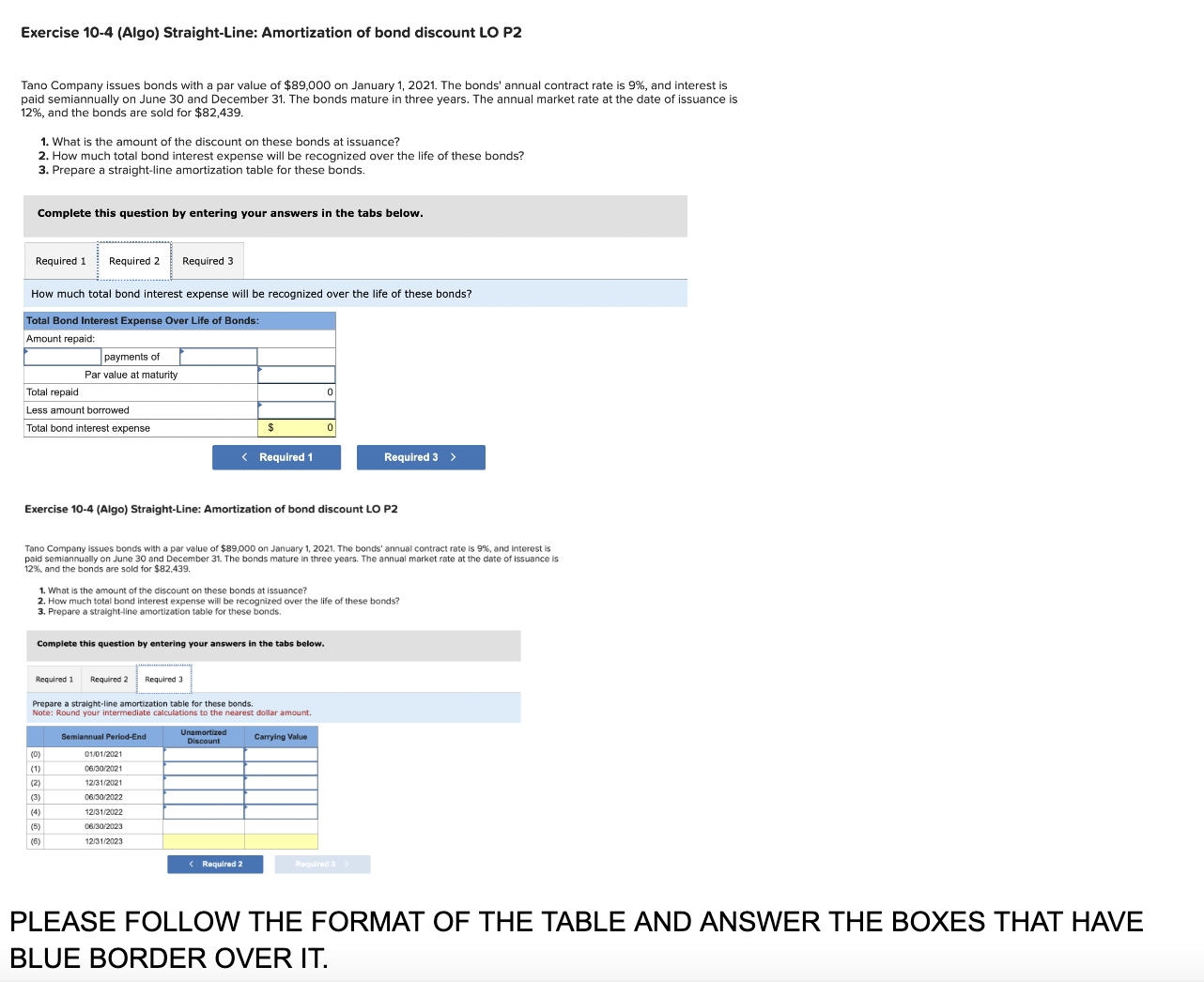 Solved Exercise 10-4 (Algo) ﻿Straight-Line: Amortization of | Chegg.com