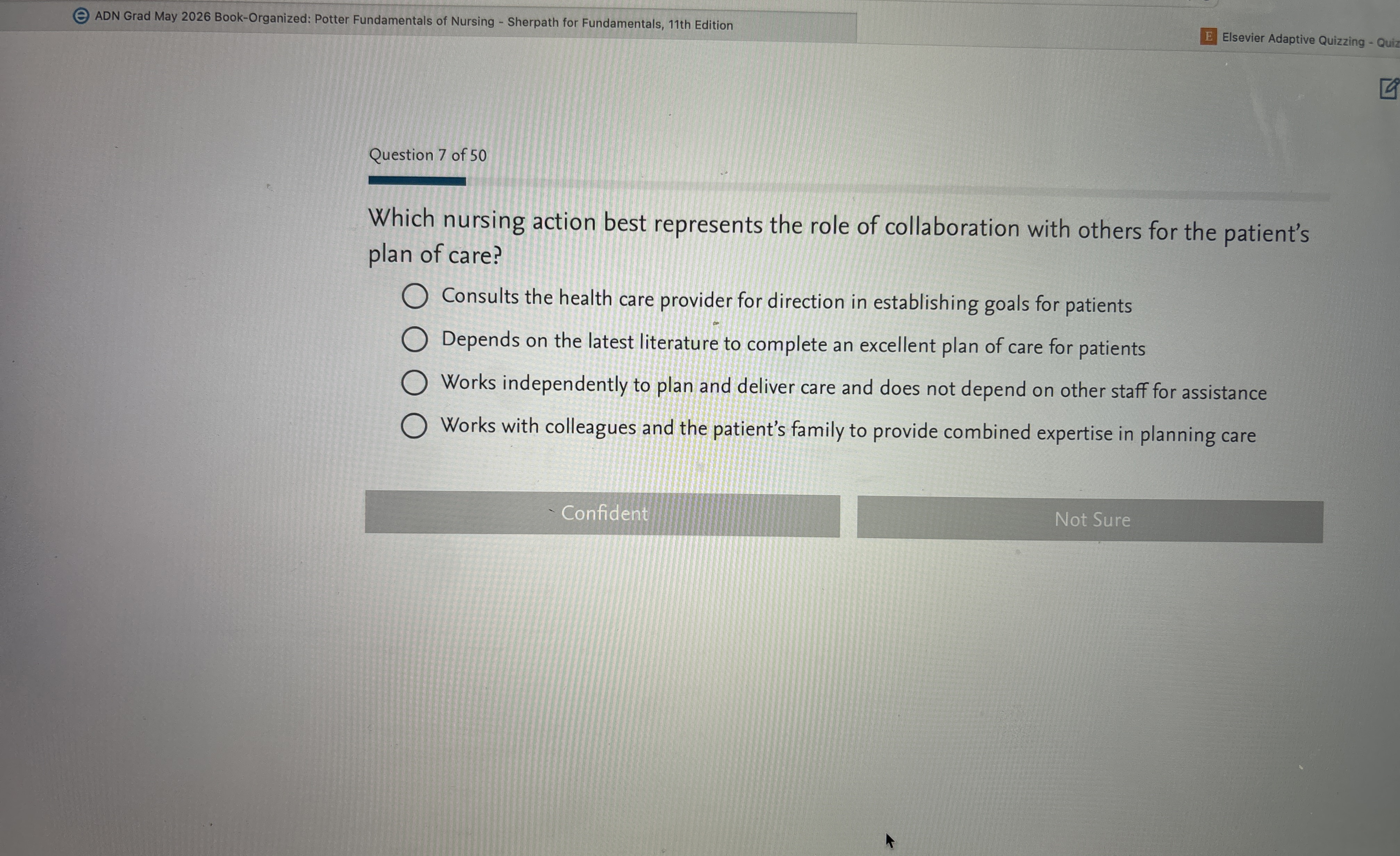 Solved Question 6 ﻿of 50Which statement by the nurse | Chegg.com