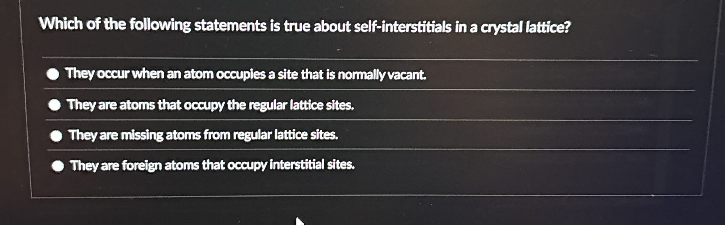 Solved Which of the following statements is true about | Chegg.com