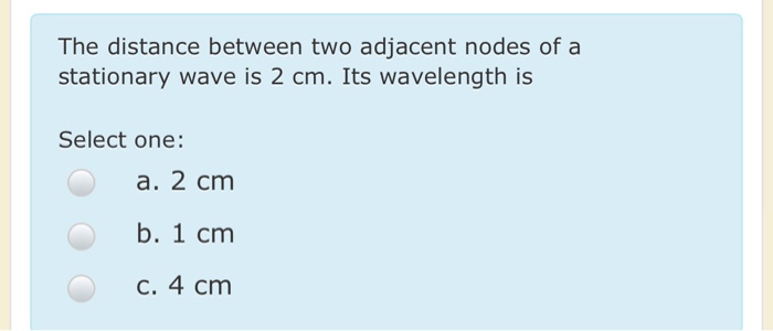 Solved The distance between two adjacent nodes of a | Chegg.com