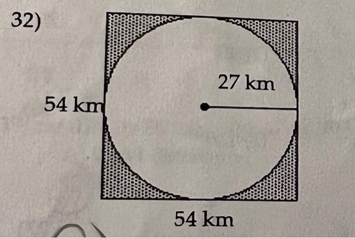 [Solved]: find find the area of the shaded regions. Use pi e