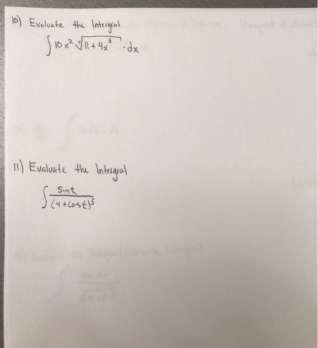 Solved 10) Evaluate the Intergral 510x² 1 + 4x dx 11) | Chegg.com