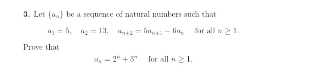 Solved 3. Let {an} be a sequence of natural numbers such | Chegg.com