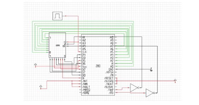 Solved 1. Implement the basic Z80 and Memory circuit in a | Chegg.com