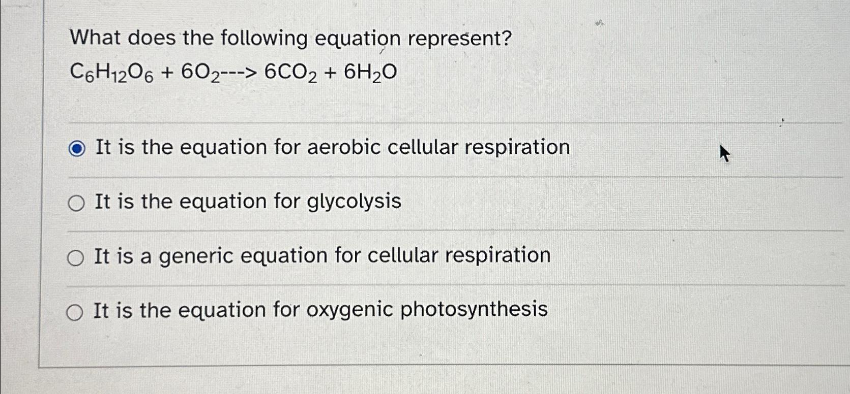Solved What does the following equation | Chegg.com