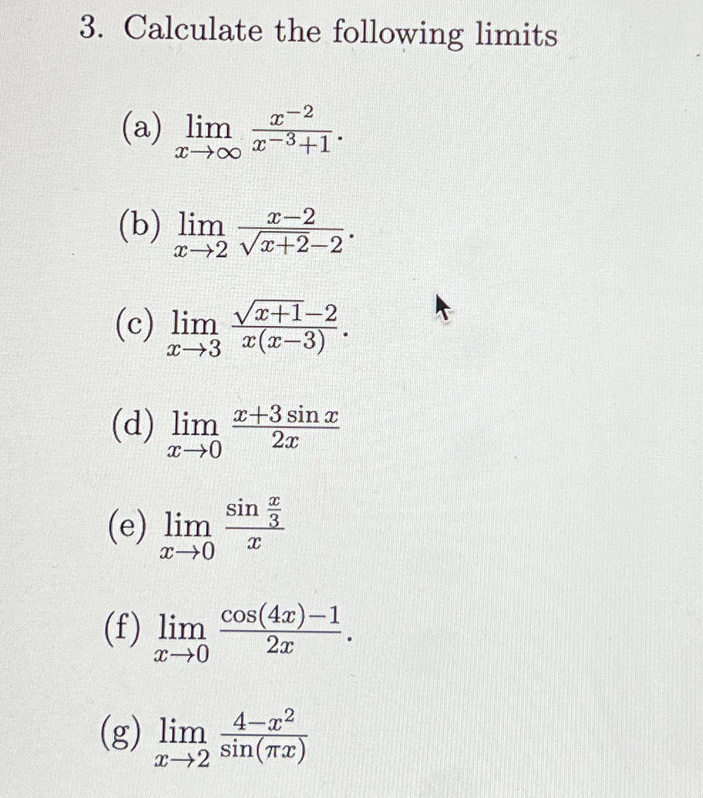 Solved Calculate the following | Chegg.com